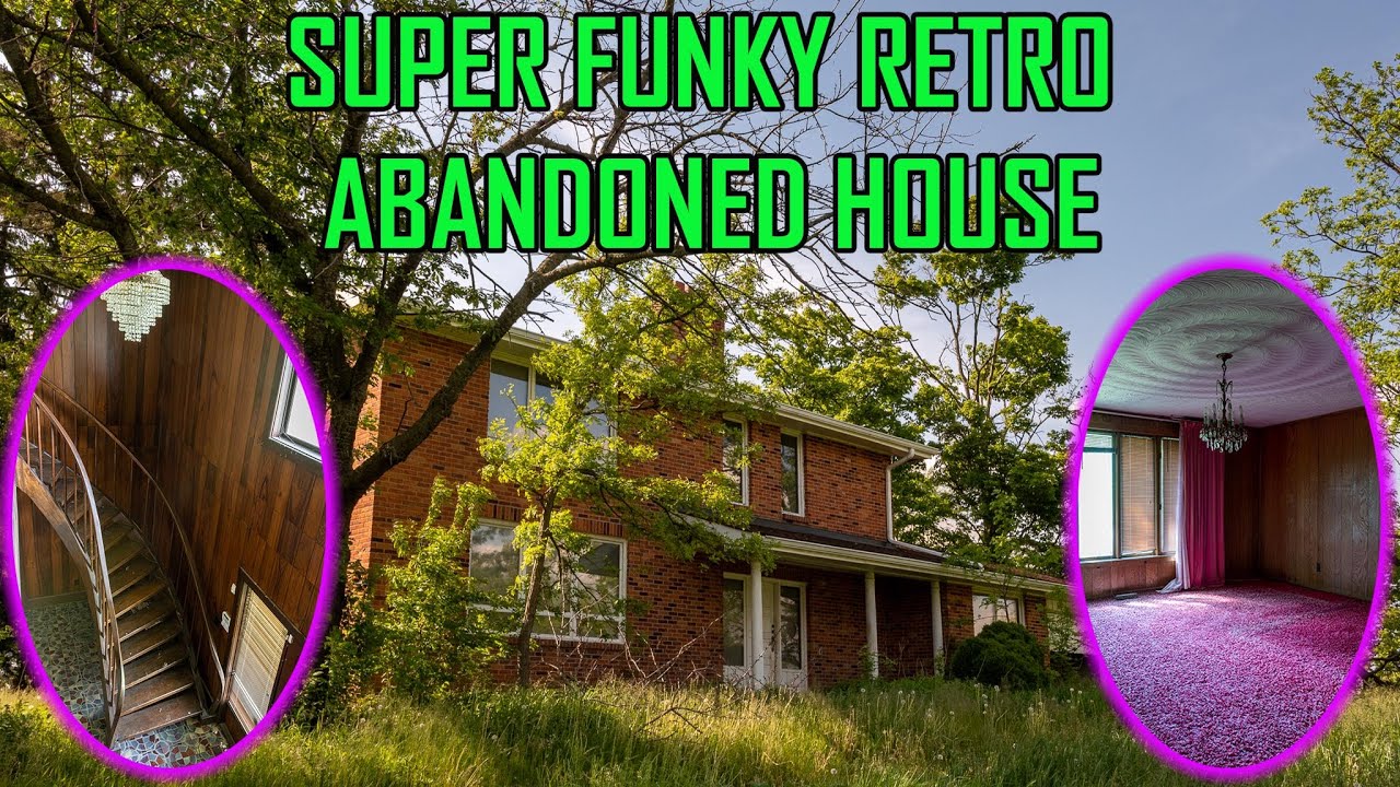 Exploring an abandoned retro home with indoor and outdoor pool discovery