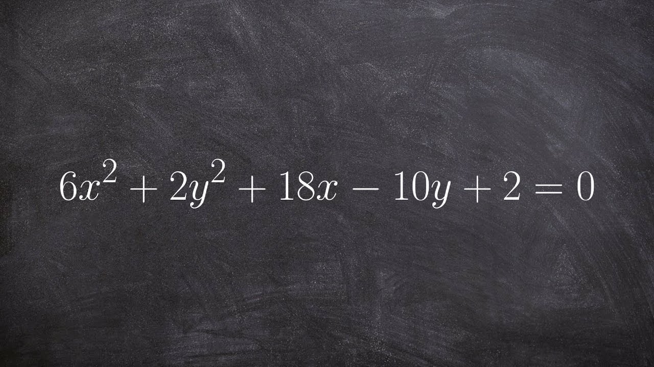 Determine the foci vertices and center for an ellipse in general form