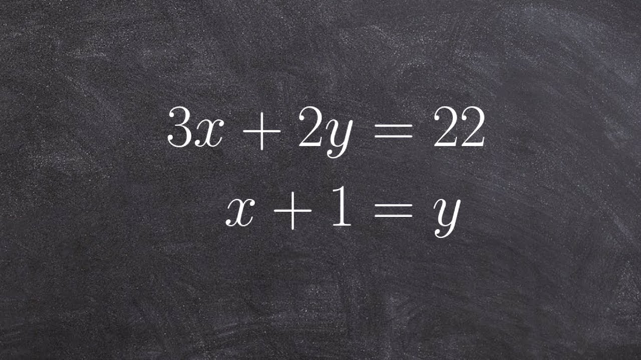 Solving a linear system by using substitution