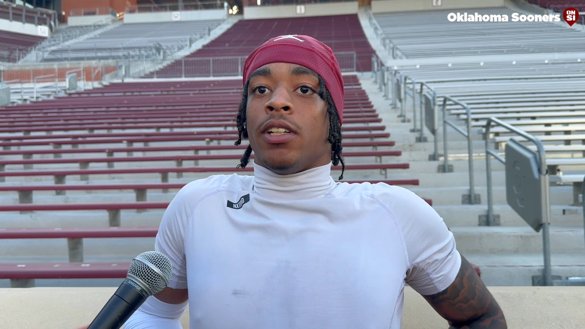 Oklahoma CB Courtland Guillory speaks to media following Oklahoma ...