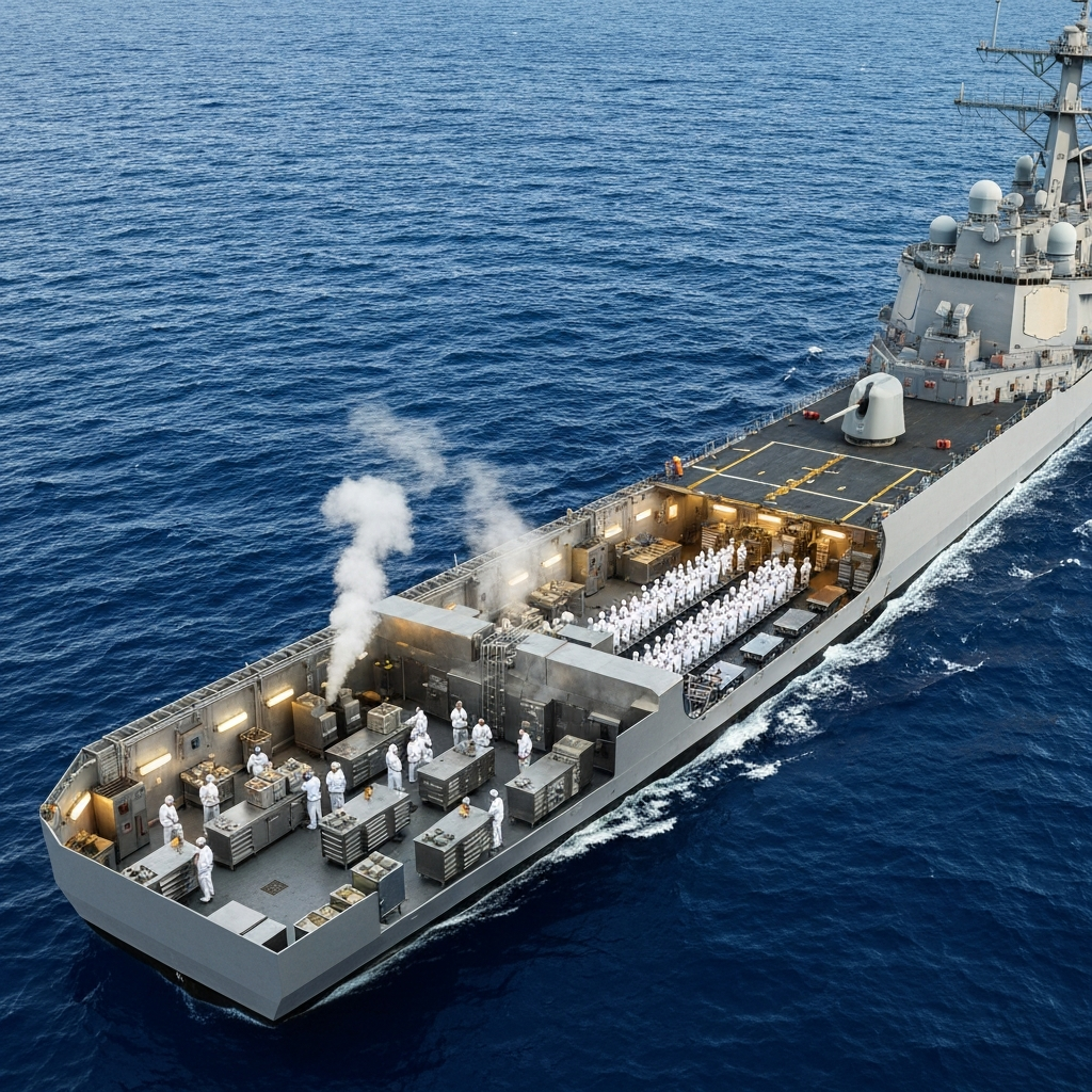 How US Navy DESTROYER Ships Feed 300 Sailors in Middle of th