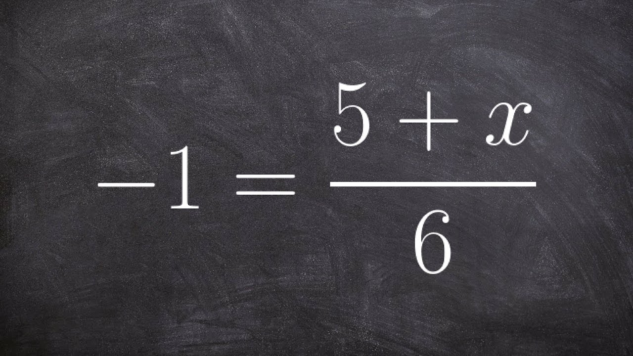 Solving a linear equation written as a rational quantity
