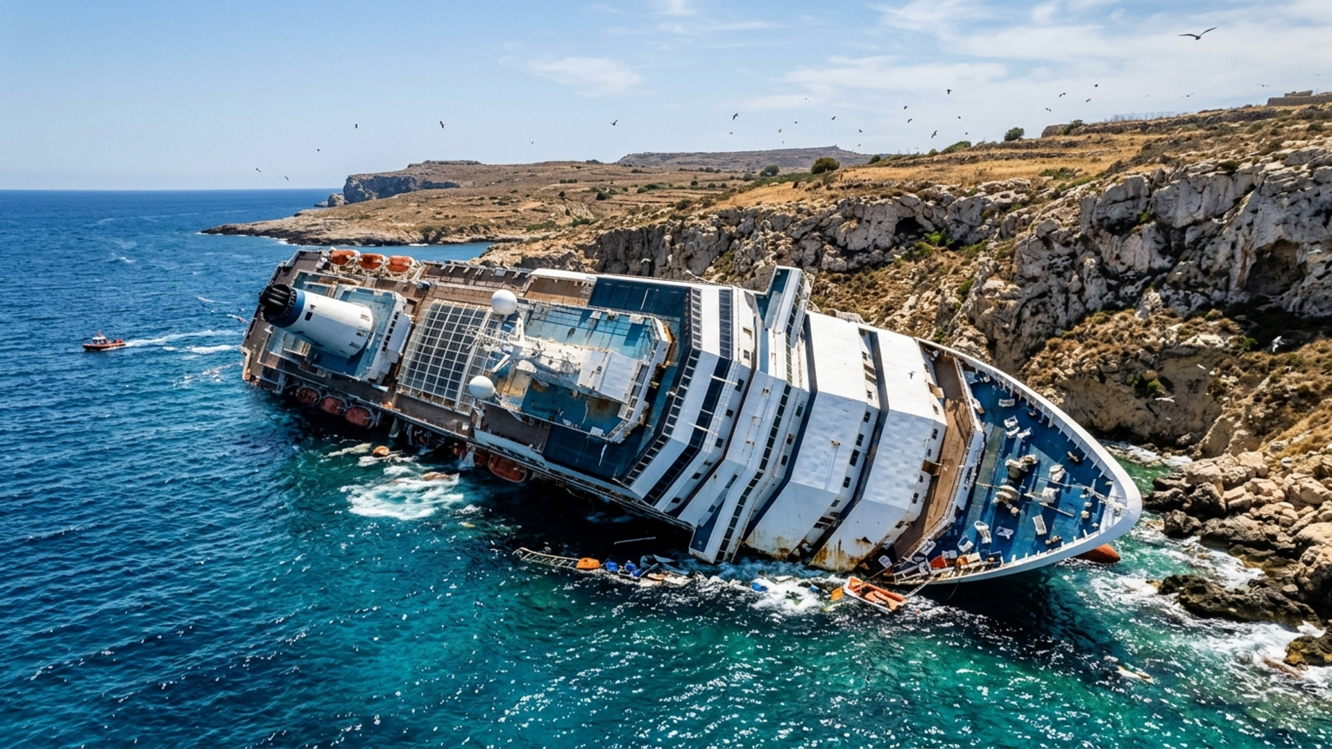 How Costa Concordia went from a port list to capsized, the four ...