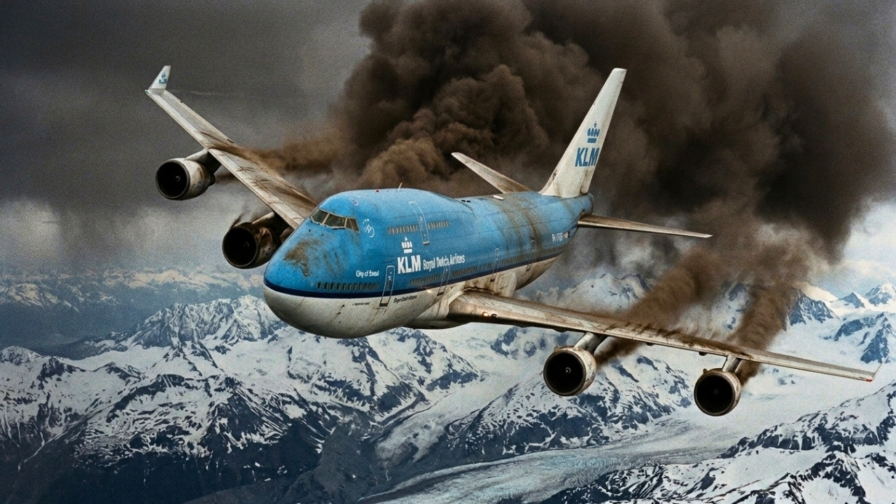 KLM flight turned into a free fall when volcanic ash shut down every engine