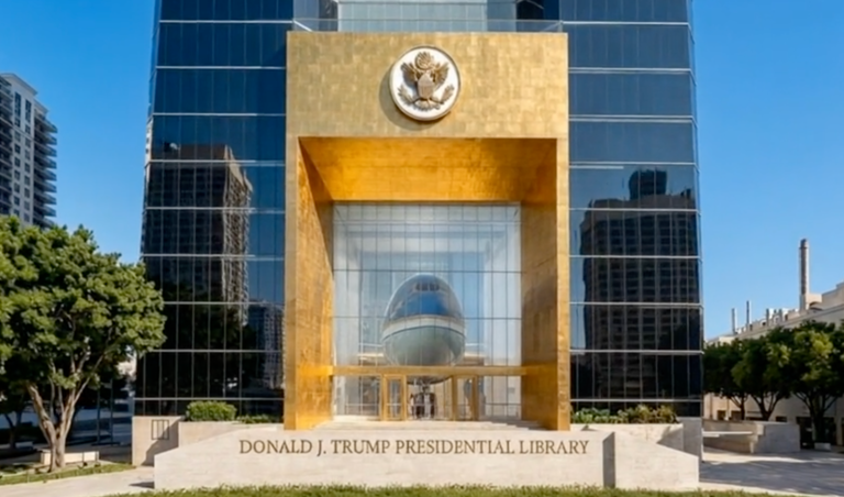 Trump shares clip of skyscraper presidential library in Miami