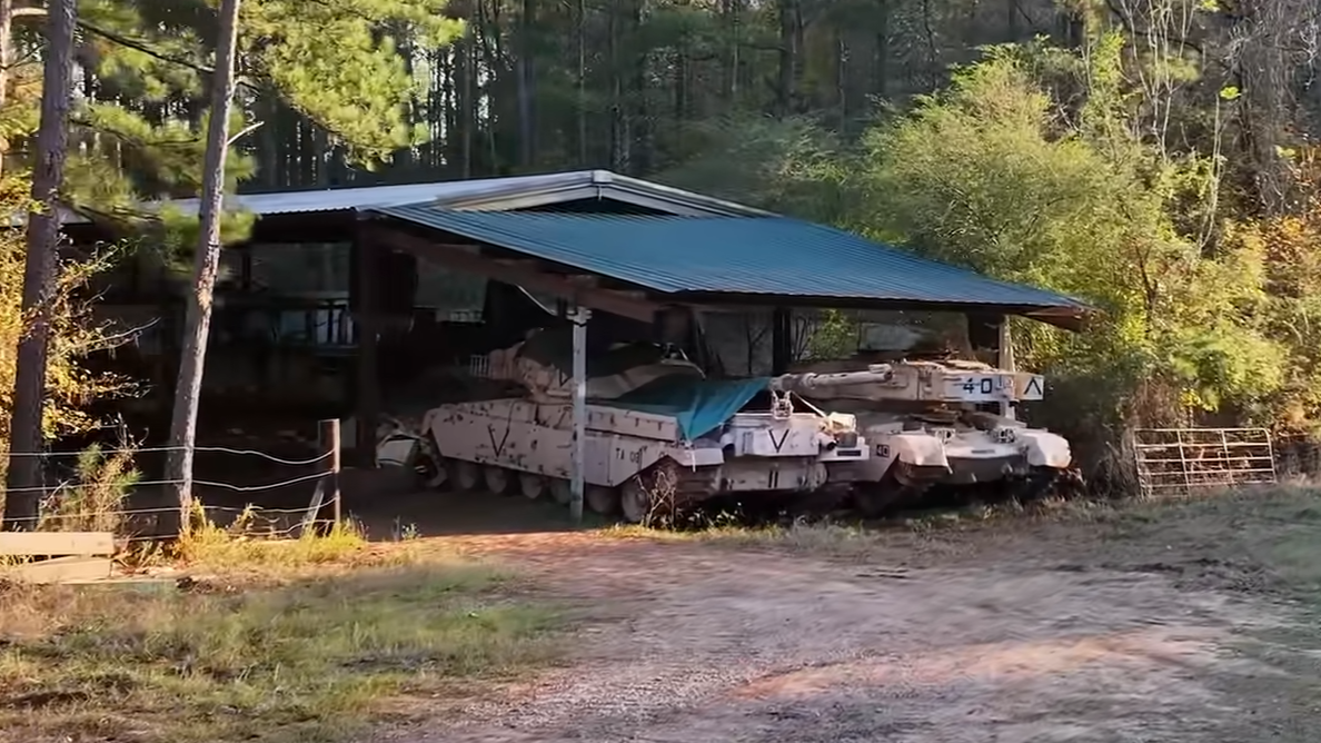 He found 2 tanks used in movies - then tried to start one in a field
