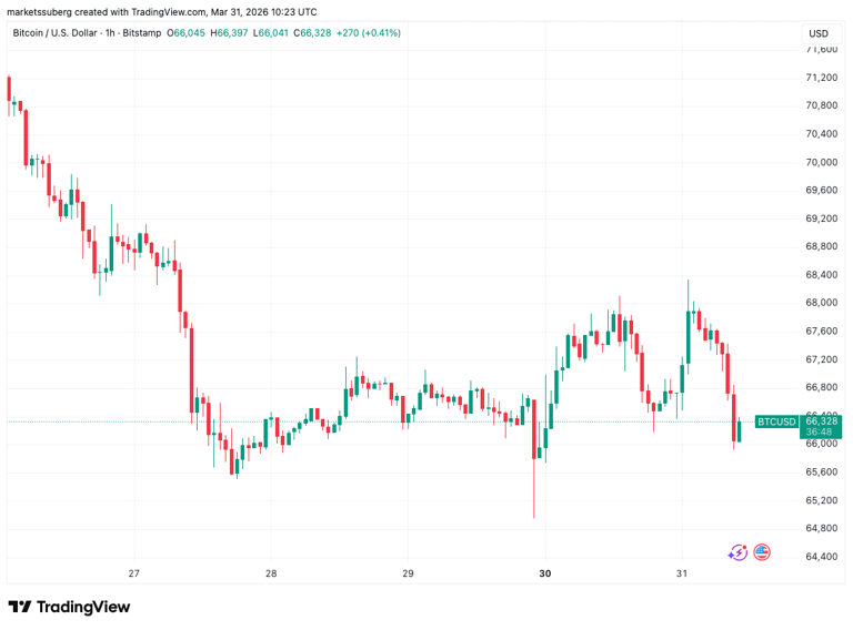 Bitcoin price dips below $66K ahead of US Defense Department briefing