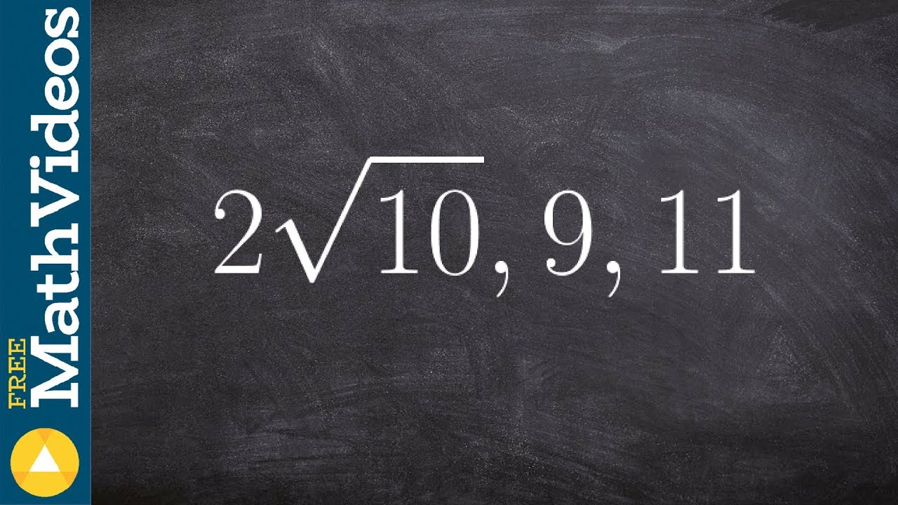 Determine if the sides of a triangle produce a right triangle Ex 1