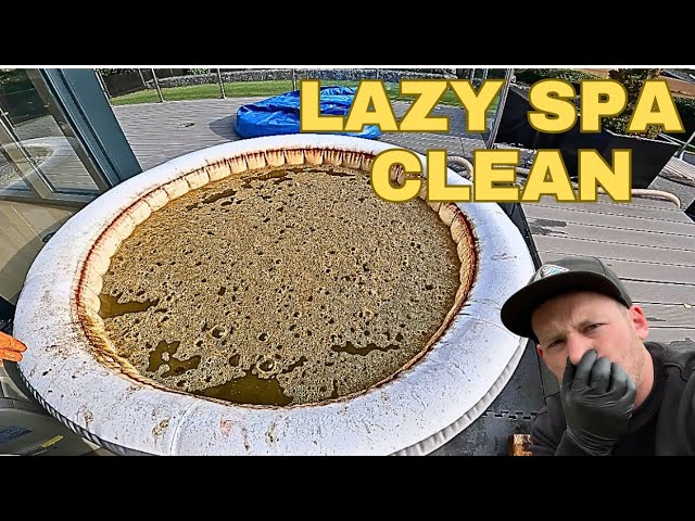 Who leaves a hot tub like this - smelly lazy spa clean!