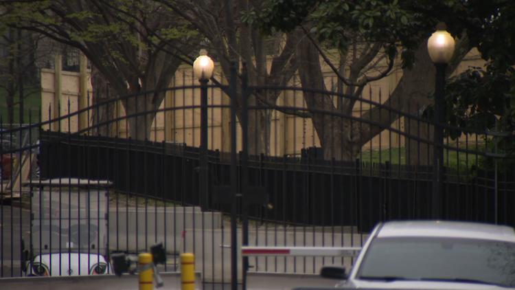Why is there wooden fencing around the Naval Observatory?