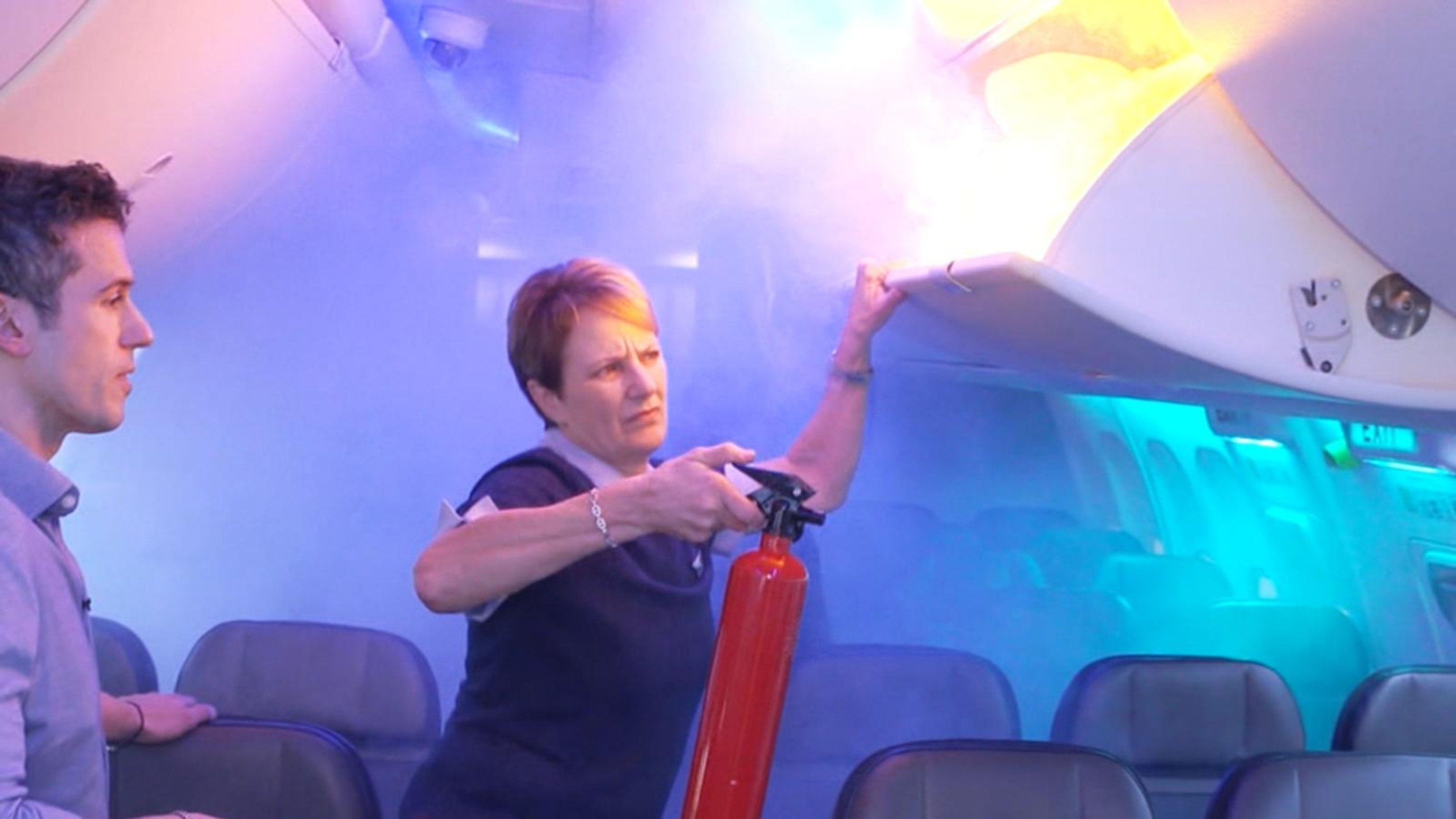 Inside a high-tech training center for flight emergencies