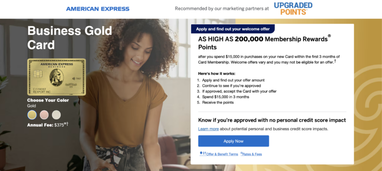 Amex Business Gold introduces a new welcome offer: As high as 200K points