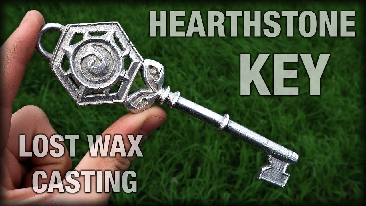 Lost wax casting aluminum Hearthstone key
