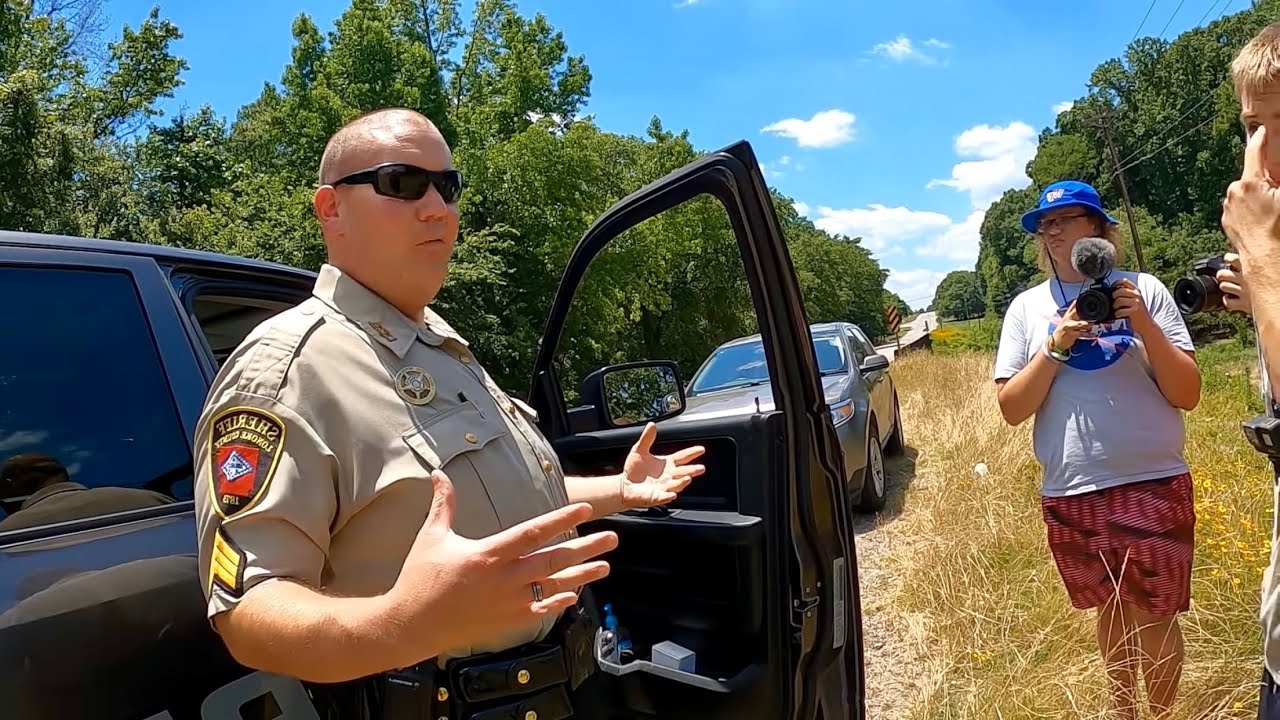 Watch how police react when this comes out of the water