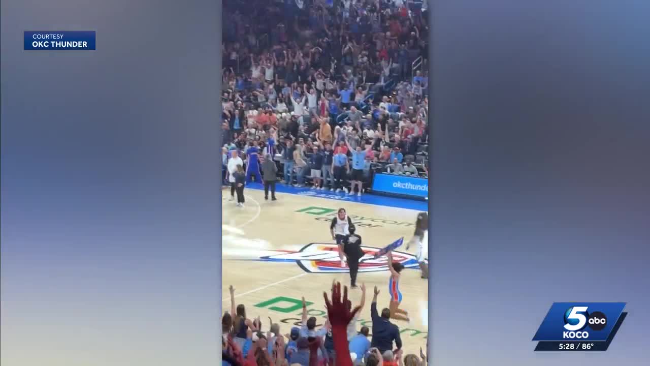 Thunder fan 'felt super confident' before nailing $20,000 half-court shot