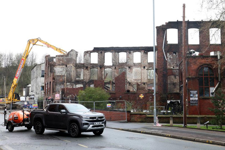 Demolition work begins at Middleton mill after catastrophic fire ...