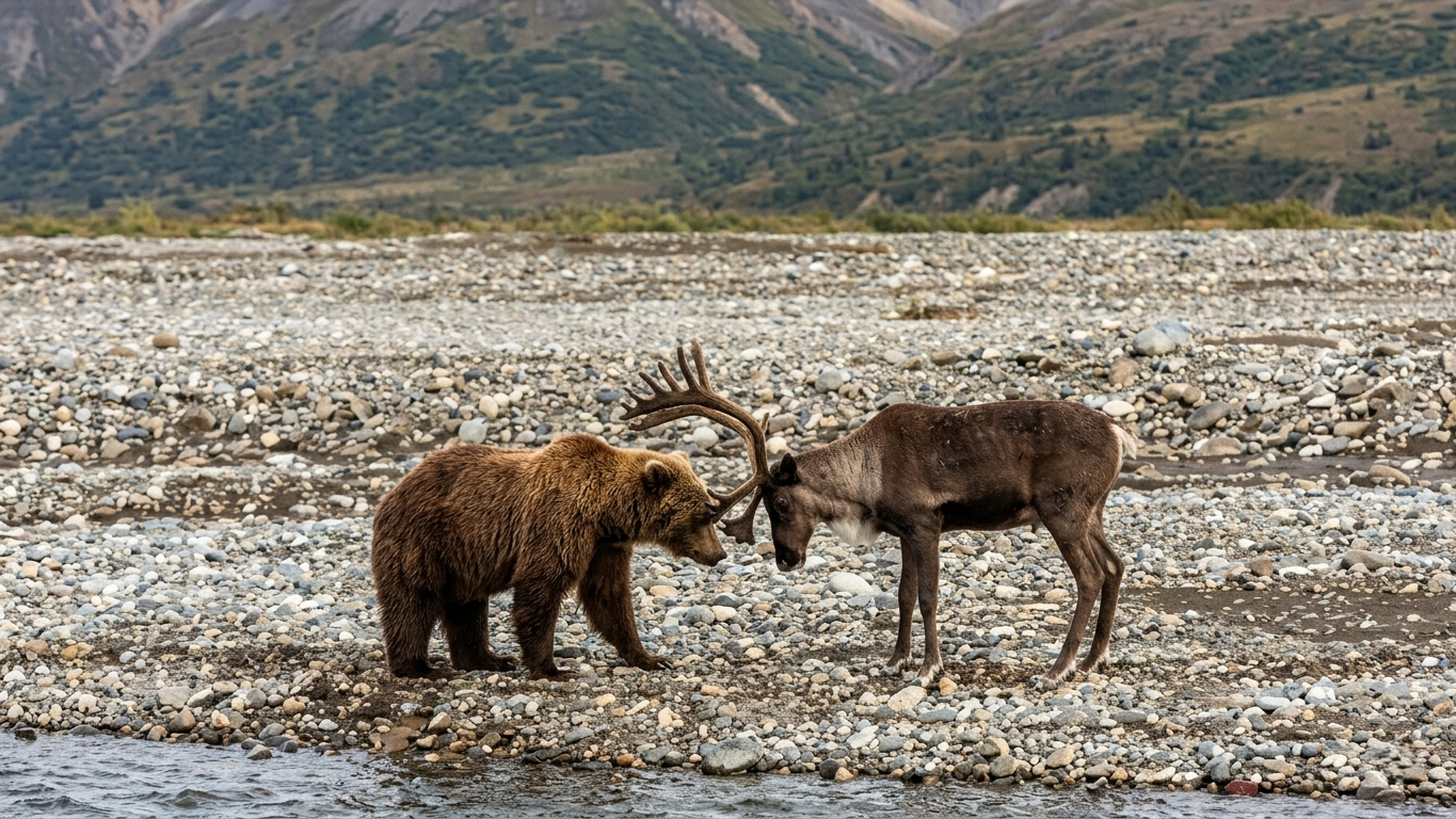 Watch what happens when a deer gets too close to a bear