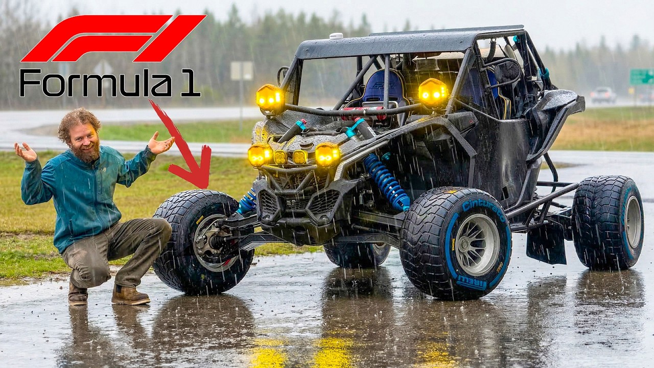 We put Formula 1 tires on a Can-Am Maverick!