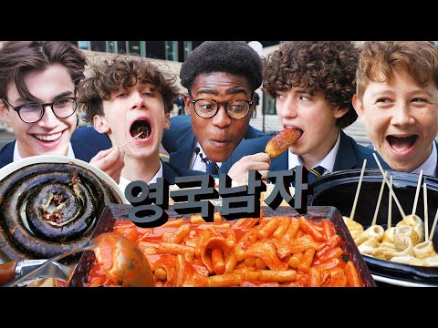 British schoolboys try Korean street food for the first time ...