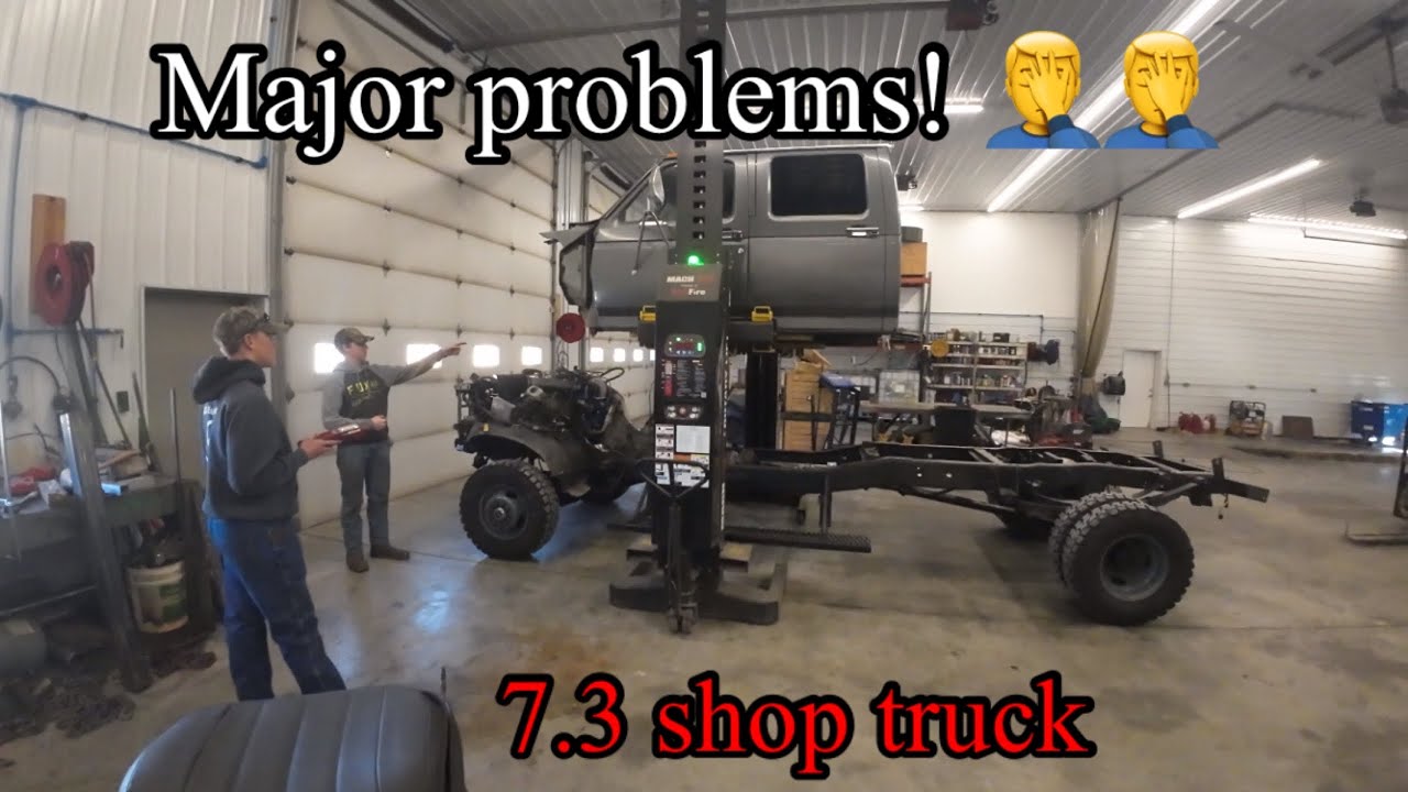 We pull the OBS Ford F Superduty shop truck in for paint and run into ...