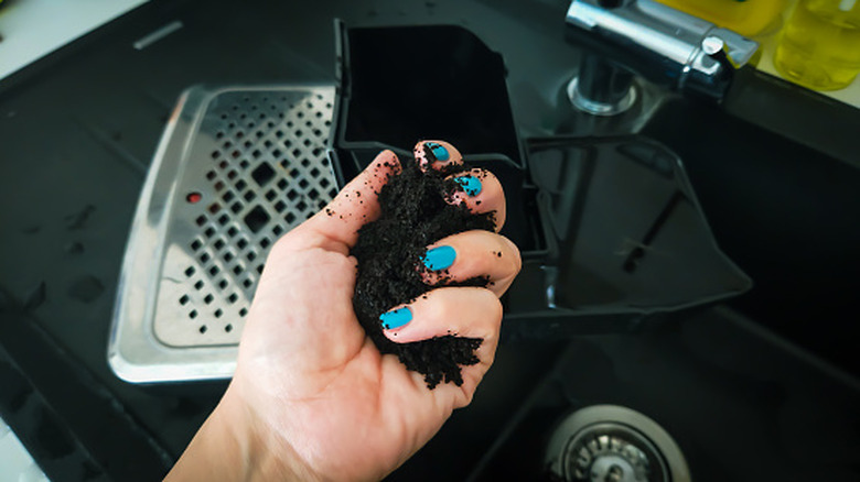 Don't throw out coffee grounds, put them on your patio