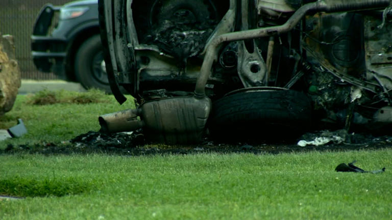 2 dead after pursuit, fiery crash at Travis Air Force Base in Fairfield