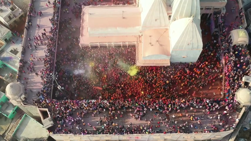 Holi from above: A vibrant drone view of India’s festival of colors
