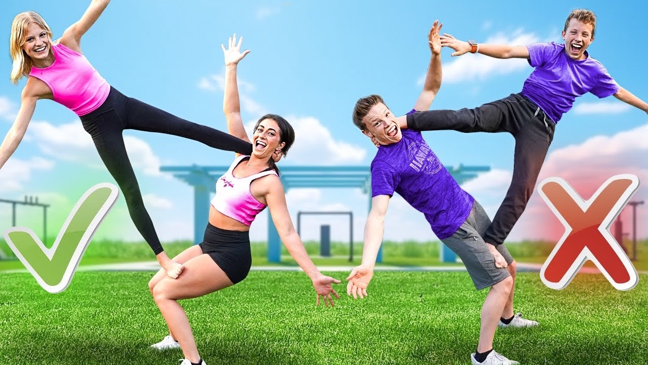 Girls vs boys gymnastics challenge! ft/ Ninja Kidz