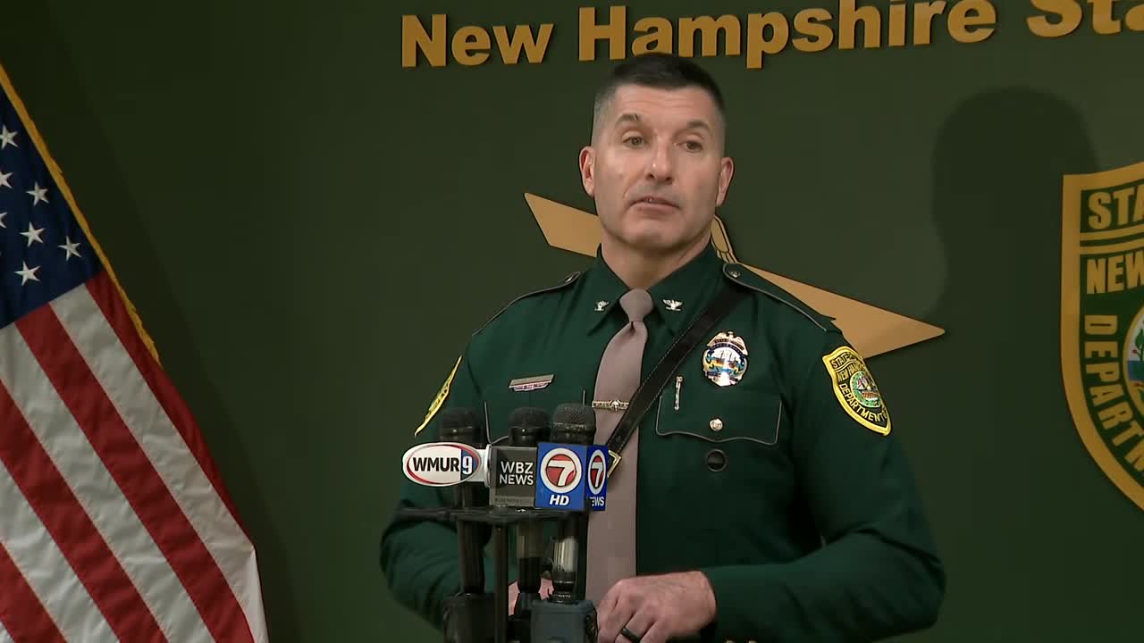 Raw video: New Hampshire State Police Col. Mark Hall discusses Bedford ...