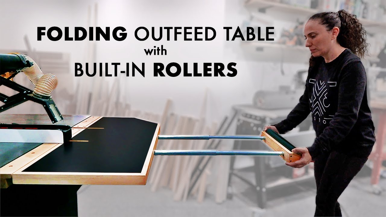 DIY table with built-in rollers