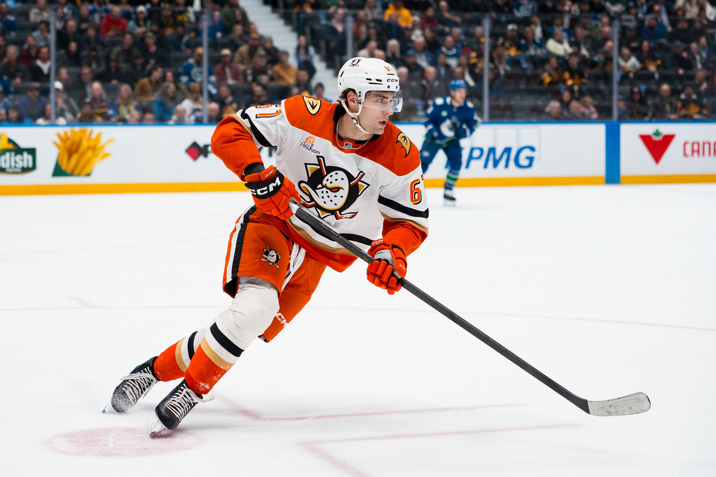 Ducks’ Cutter Gauthier suffers upper-body injury