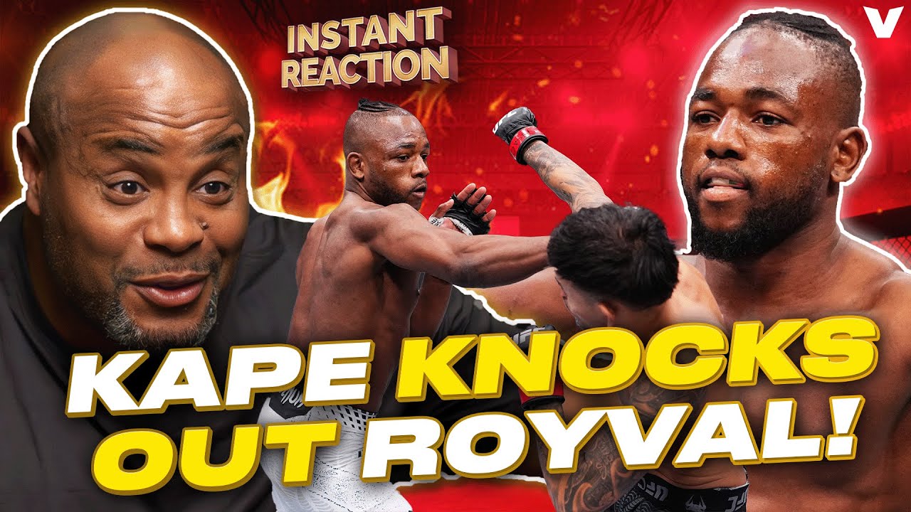Daniel Cormier reacts to Manel Kape knocking out Brandon Royval, ESPN's ...