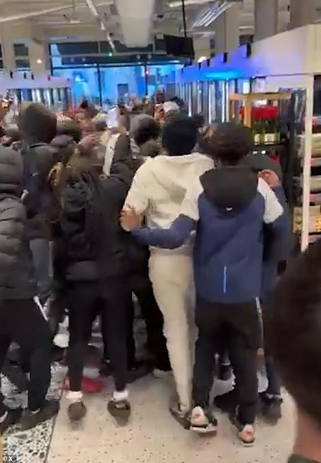 Families 'are barricaded inside high street stores' as mobs of youths ...