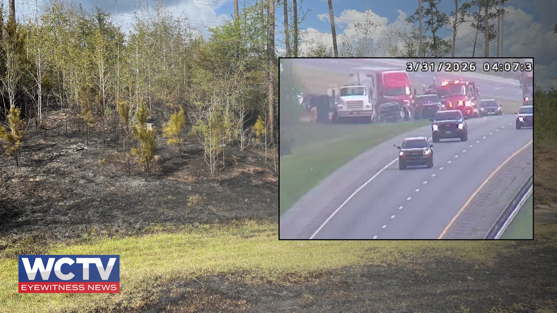 FHP: Pickup truck hauling hay catches fire on I-10 in Gadsden County ...