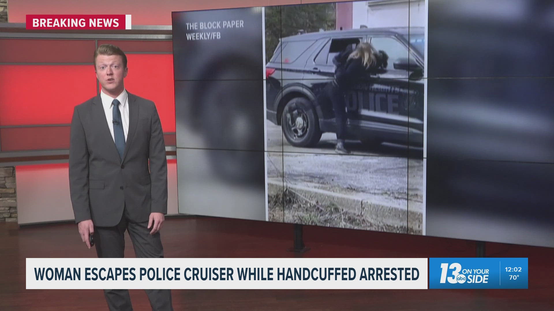 Woman who escapes police car while handcuffed back in custody