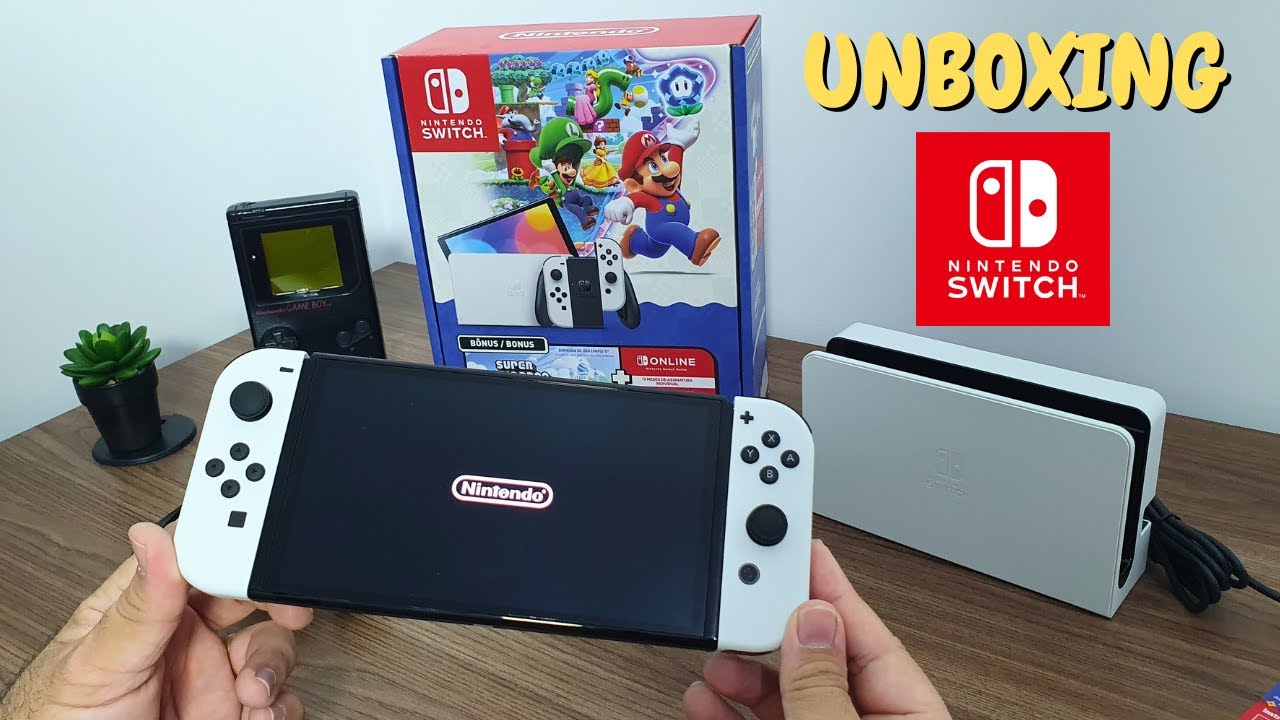 Comprei o Nintendo Switch OLED + Super Mario Bros Wonder - unboxing e ...