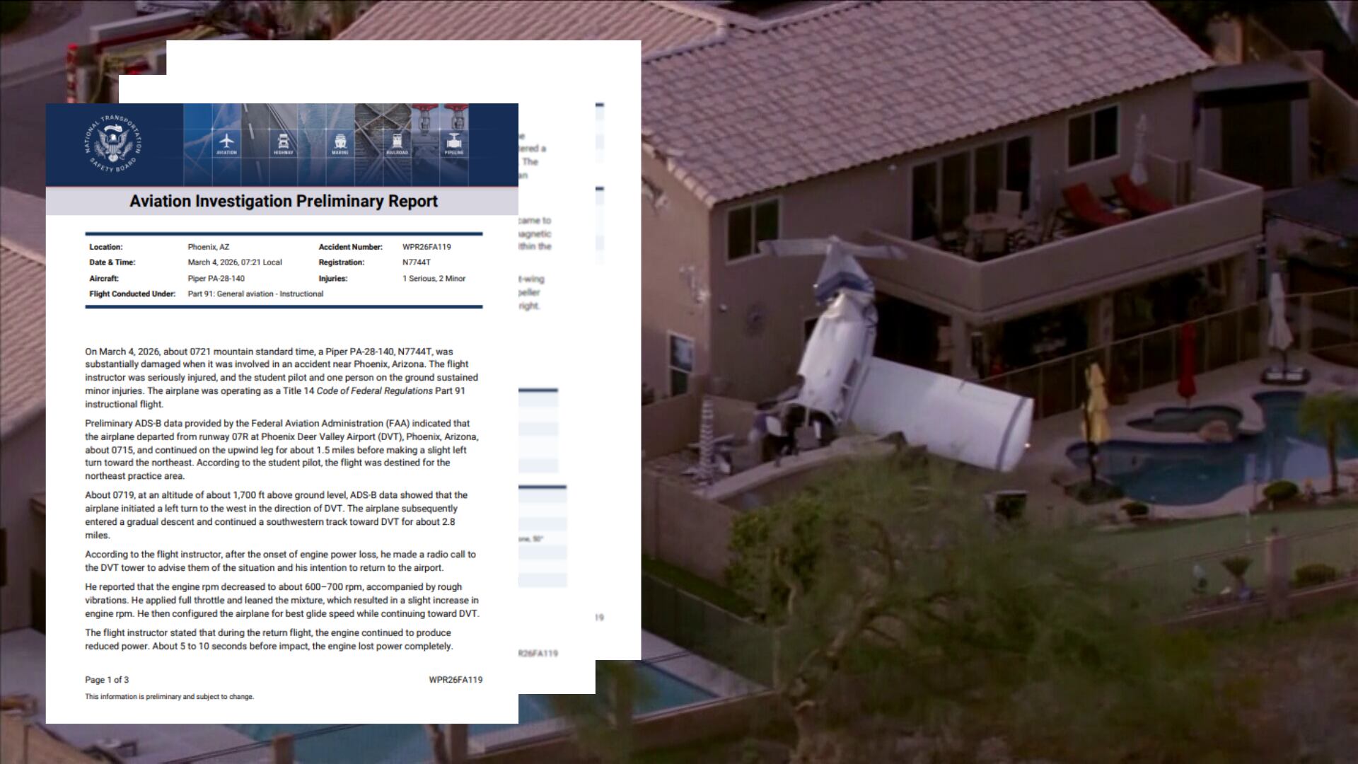 Loss of engine power led to plane crash in north Phoenix neighborhood ...