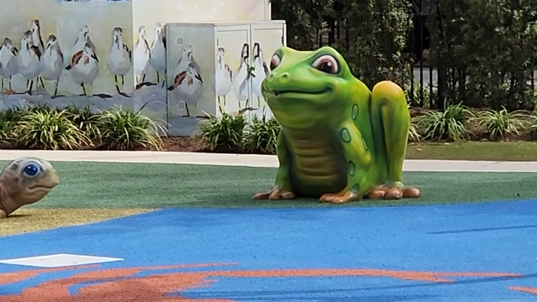 Cellphone video shows new splash pad at Bluffton's Oscar Frazier Park
