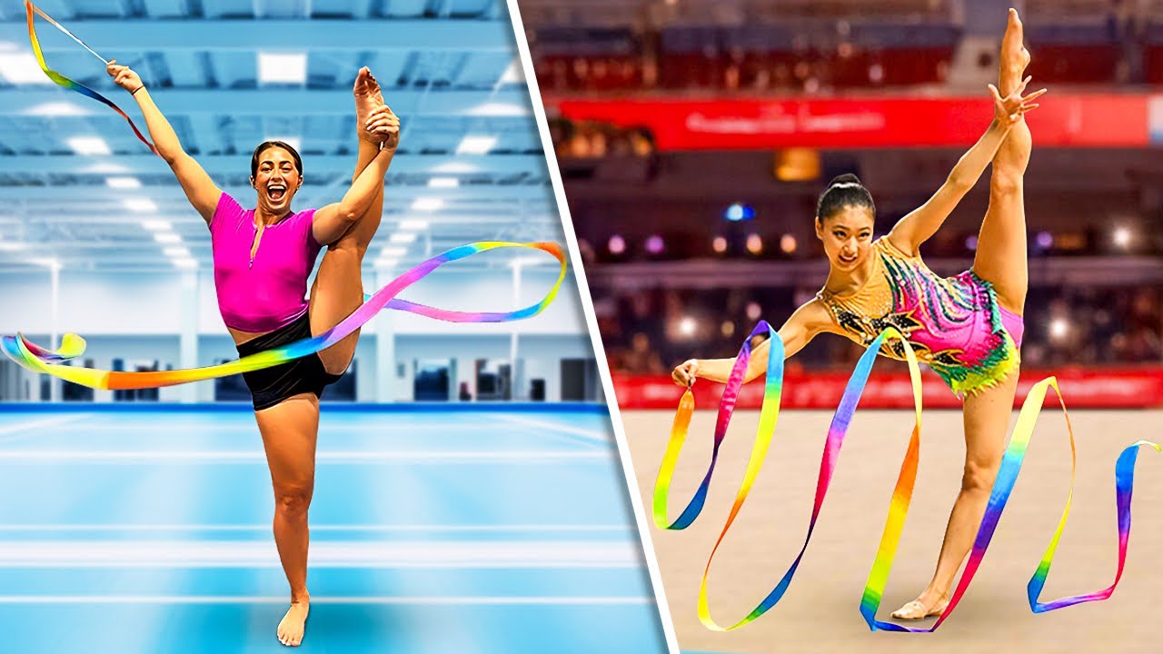 Transforming into a rhythmic gymnast!