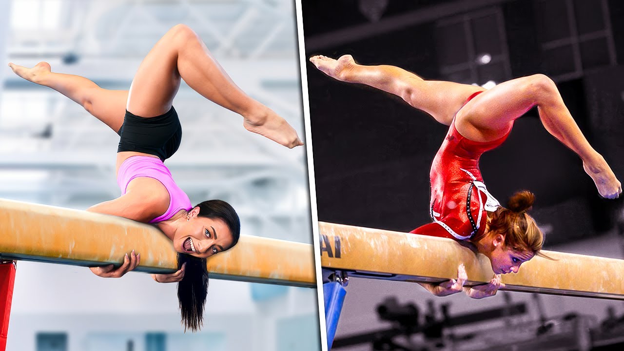 Curious acrobat tests out incredibly bizarre and unique gymnastics skills