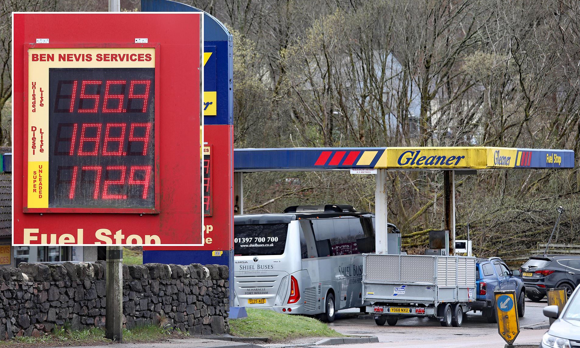 Scots hit with extortionate pump prices of as much as £2.17 a litre for ...