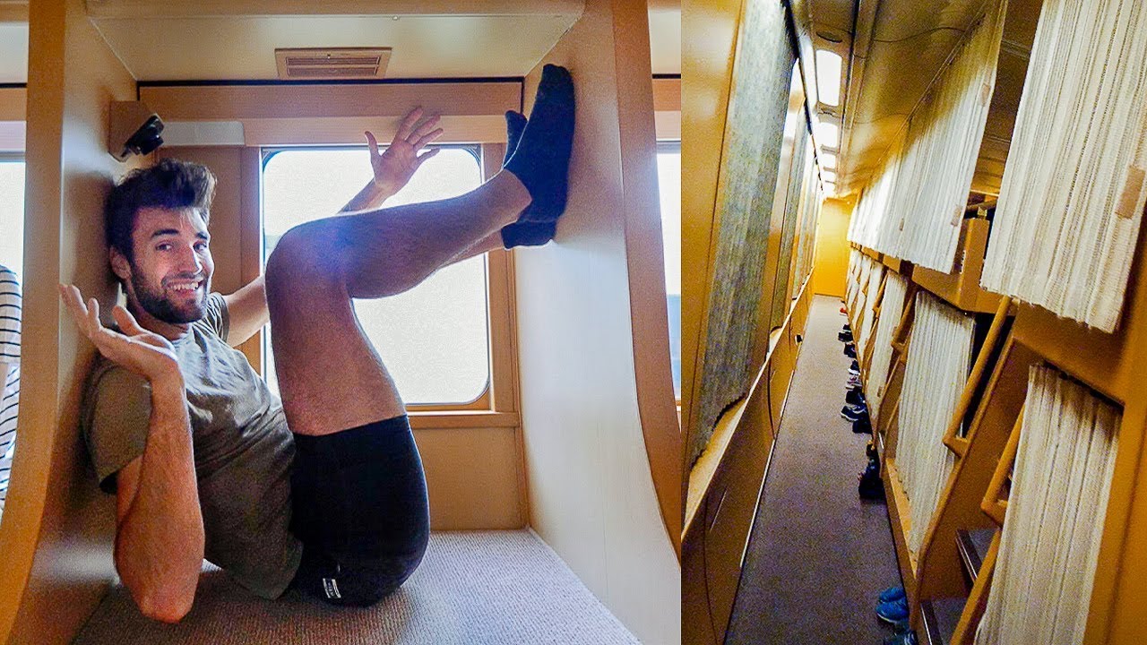 Discover Japan's unique capsule hotel train experience