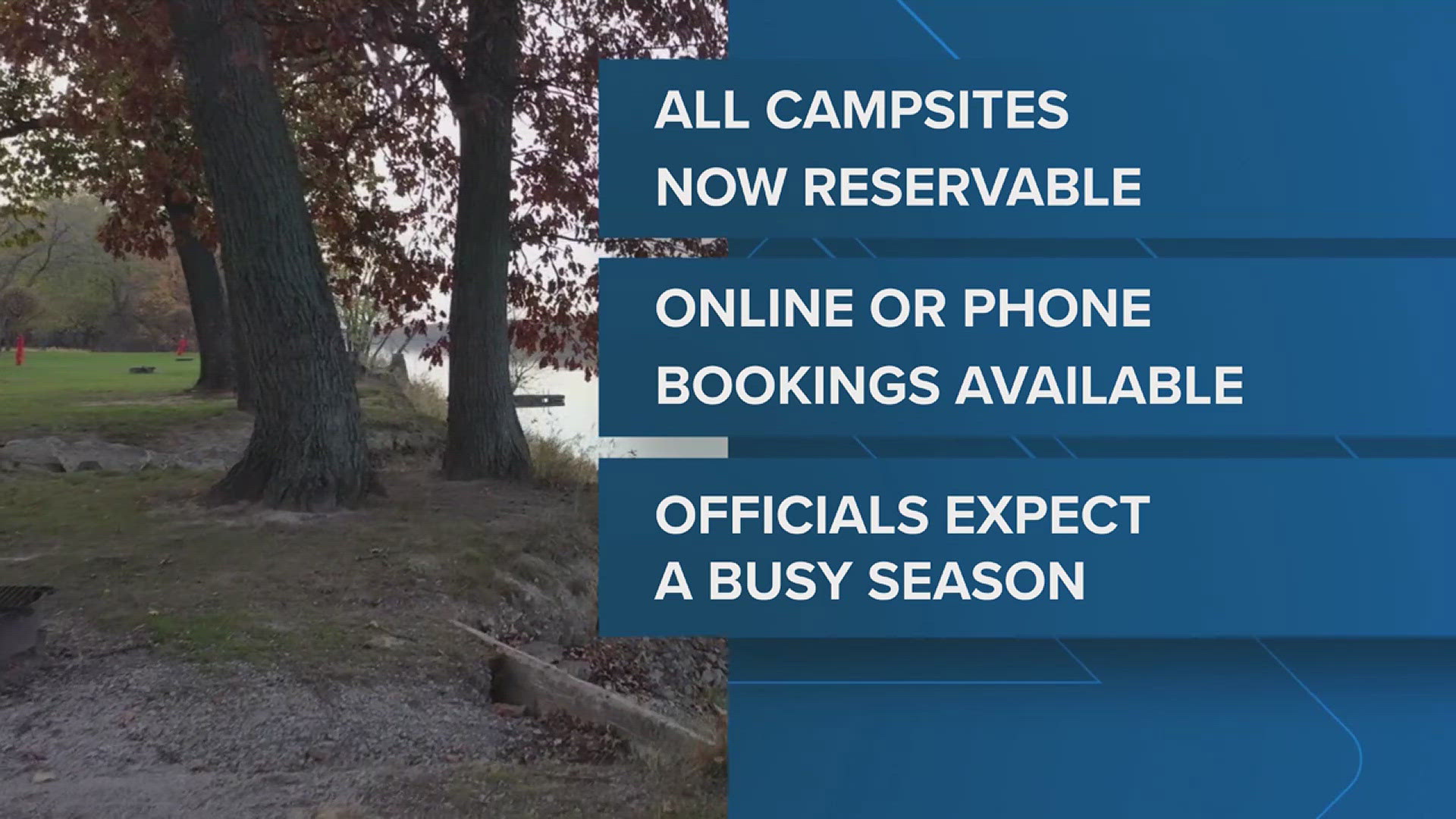 Iowa state park campgrounds open on Wednesday