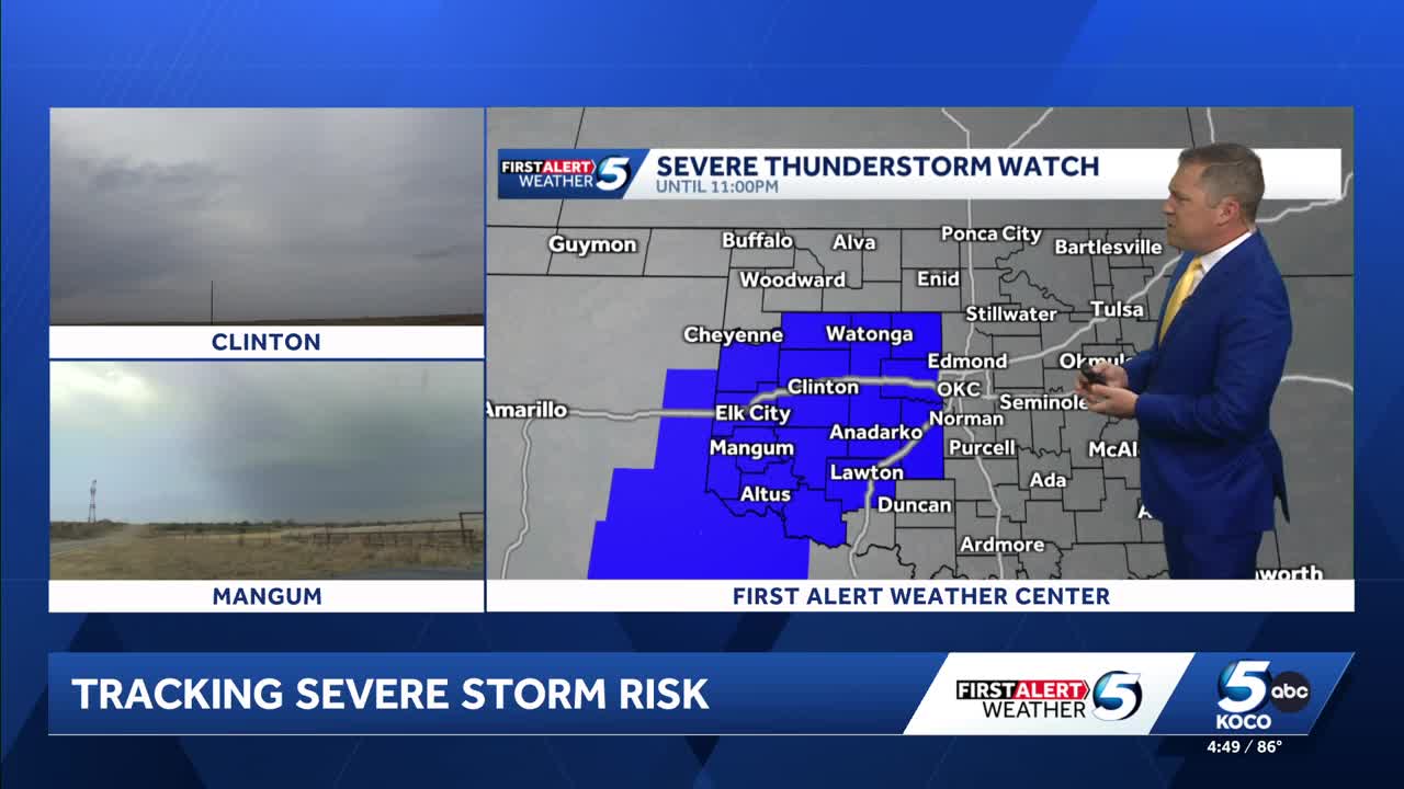 Oklahoma severe weather threat: Severe thunderstorm watch issued for ...