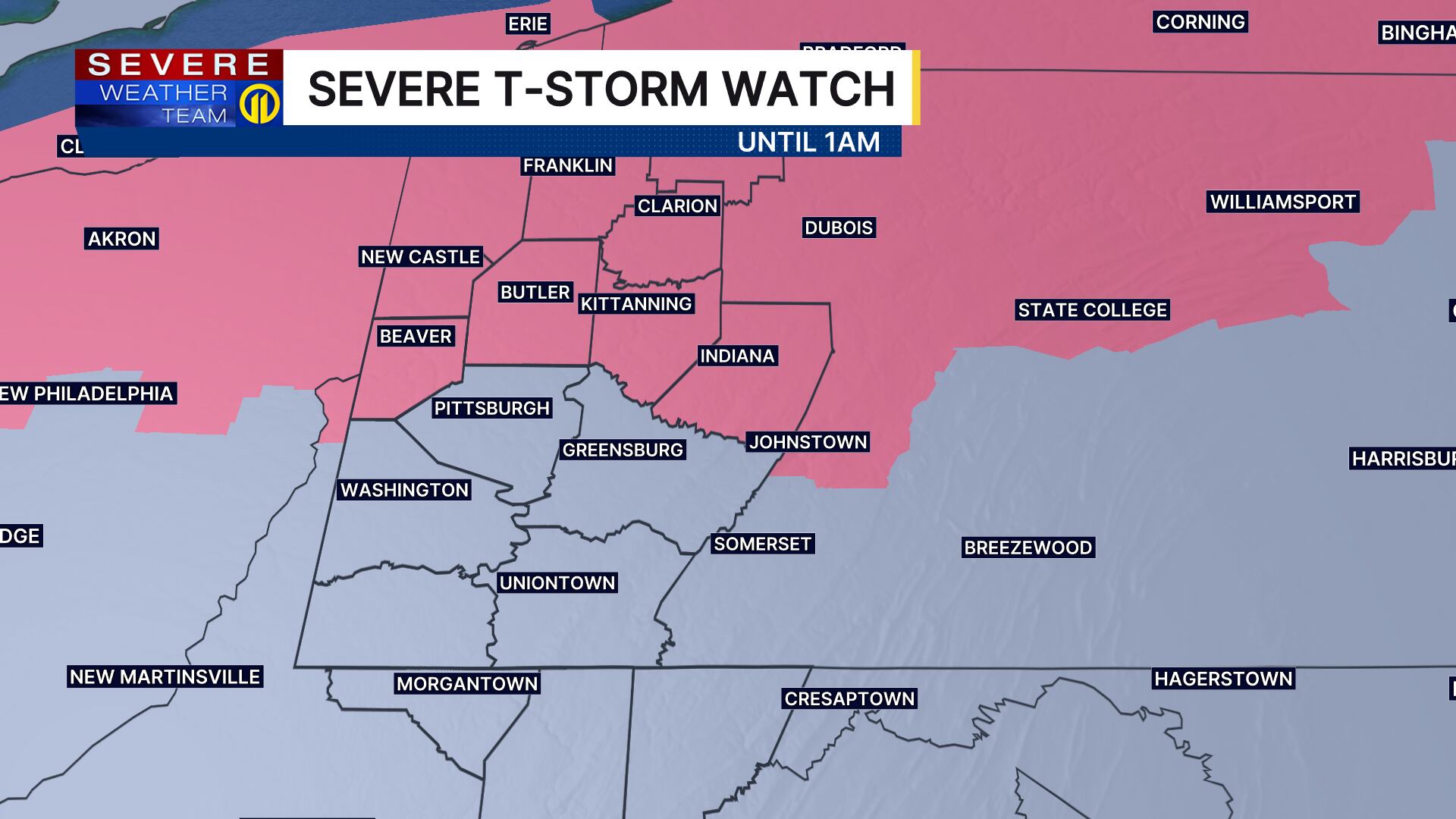 Multiple local counties under severe thunderstorm watch