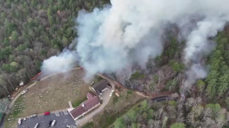 Watch: Drone video shows operation to stop 600-acre wildfire in Wilkes ...