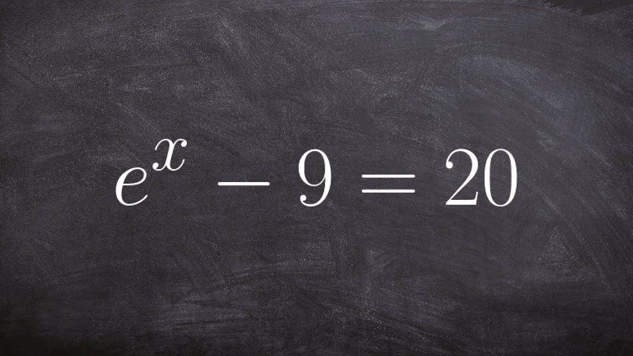 Solving an exponential equation