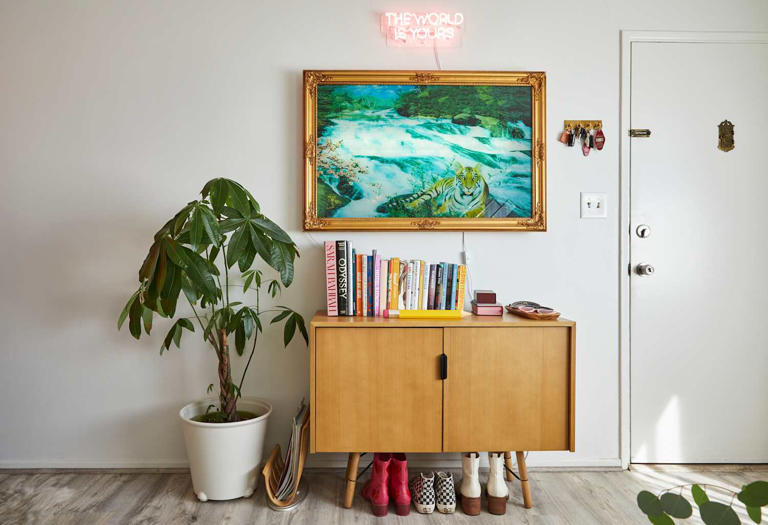 Stop using a shoe rack - use this $40 IKEA trash can instead (yes, really)