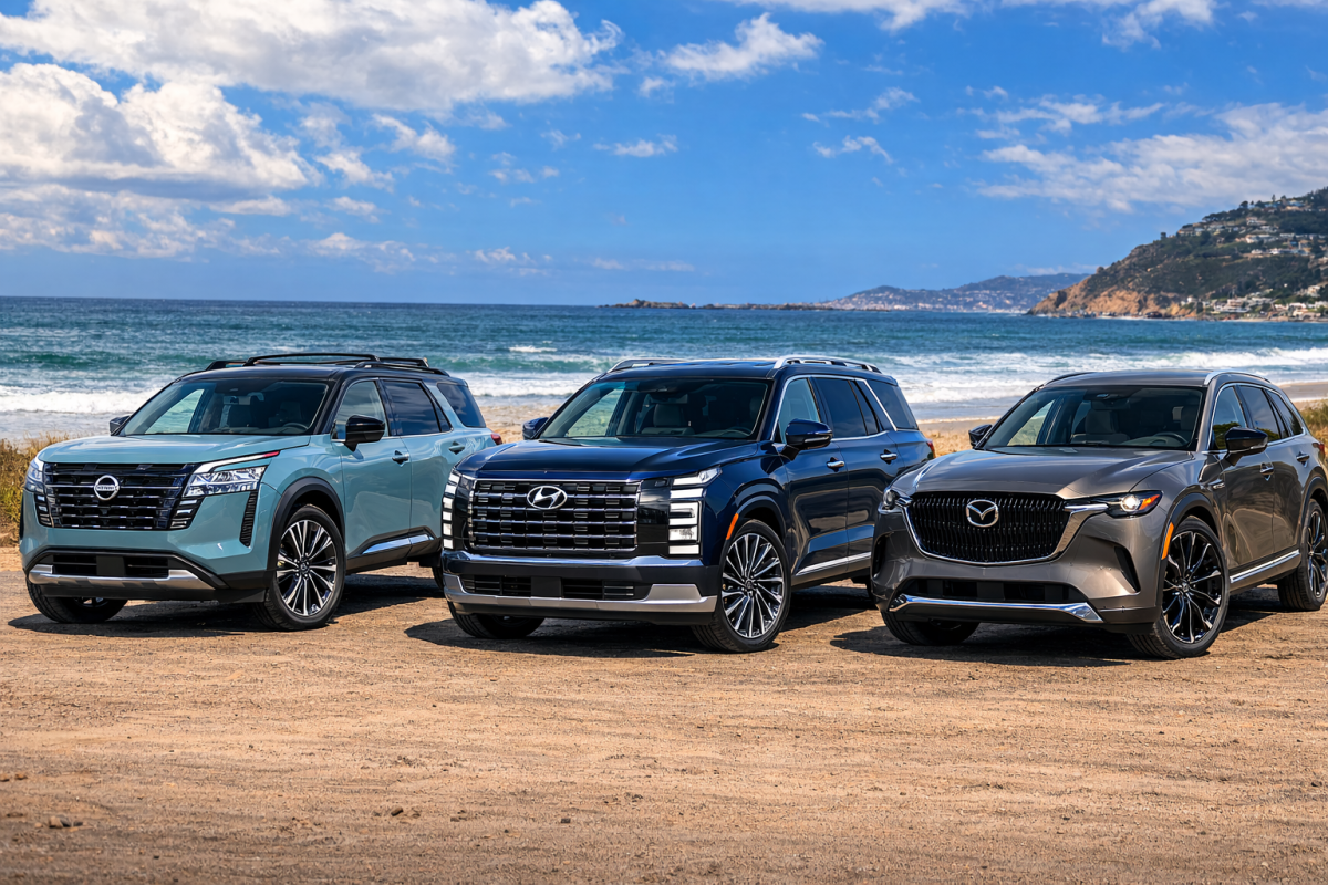3 vehicle shootout: Nissan Pathfinder vs Hyundai Palisade vs Mazda CX-90