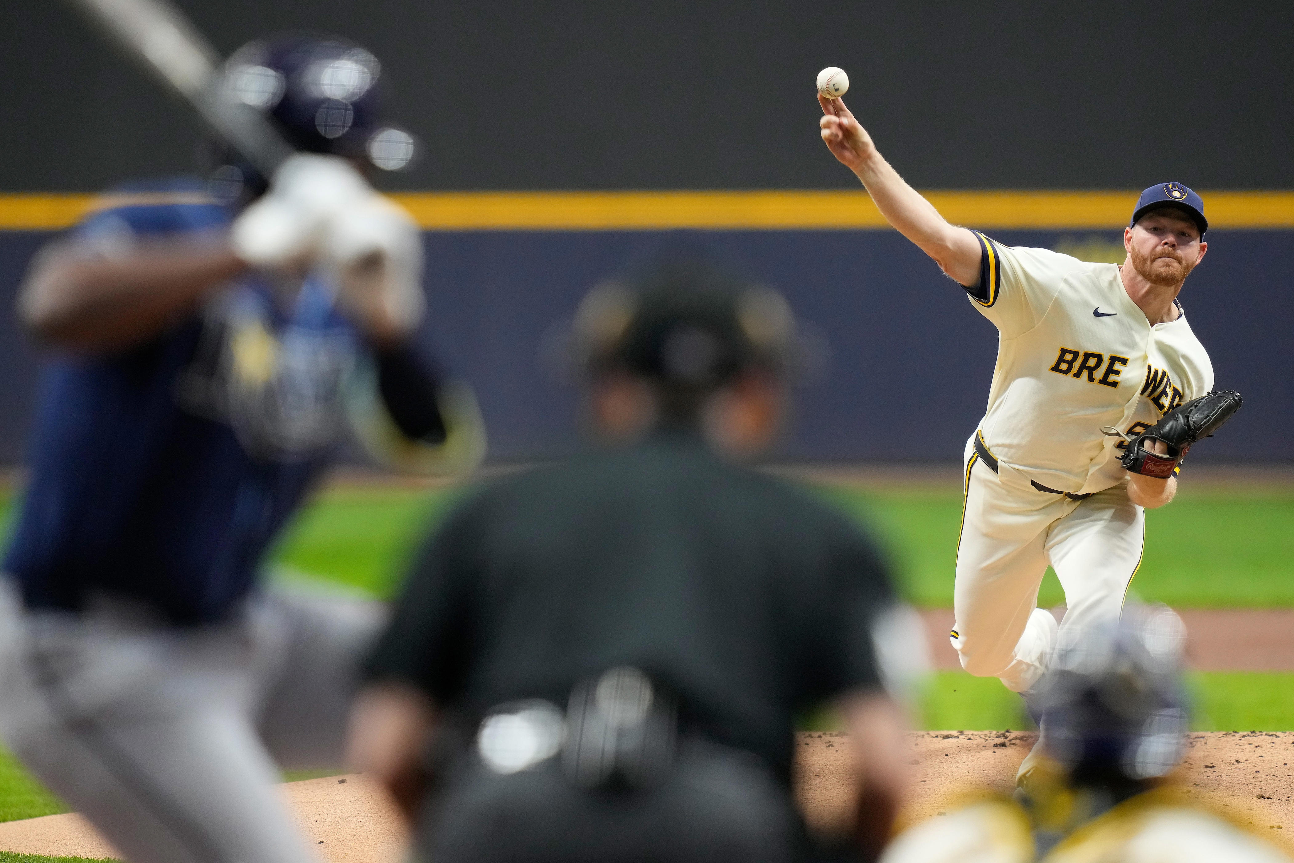 Brandon Woodruff shows flashes in strong start, leading Brewers past Rays